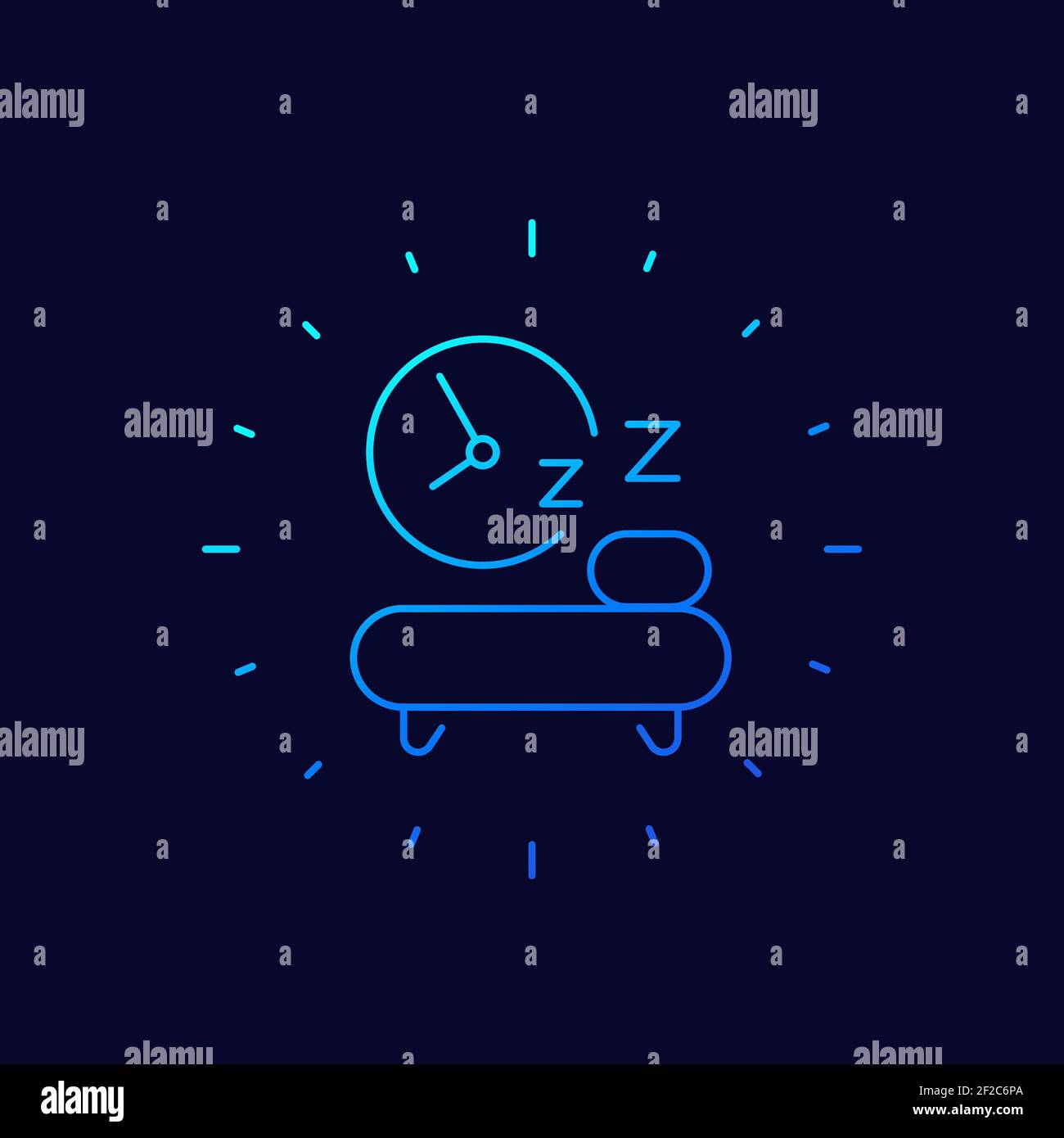 sleeping time line icon, vector Stock Vector Image & Art - Alamy