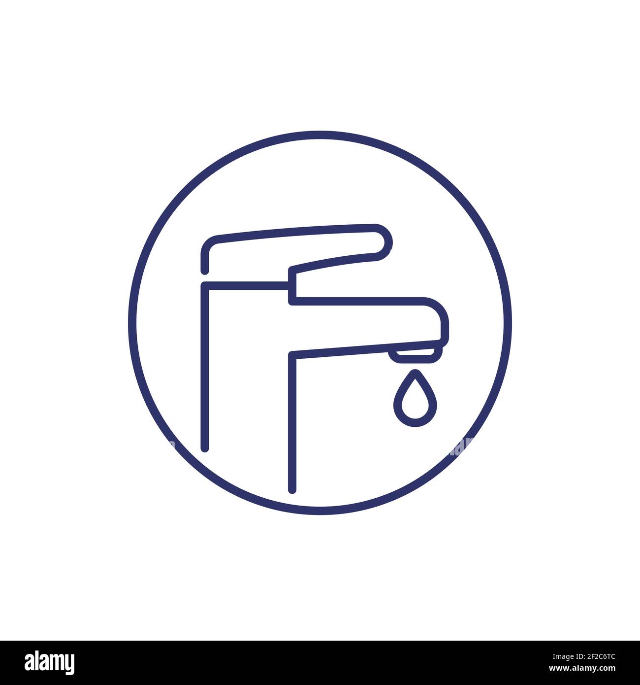 Faucet icon on white, line vector art Stock Vector Image & Art - Alamy