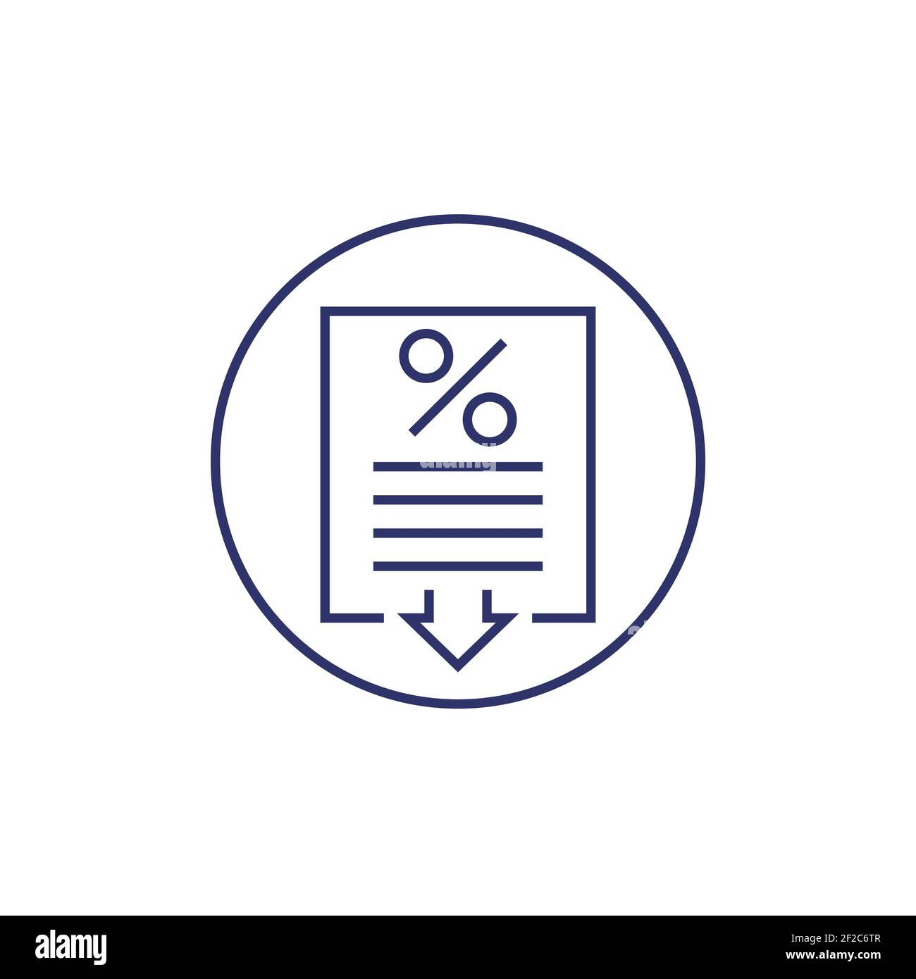 rate cut icon, line vector Stock Vector Image & Art - Alamy