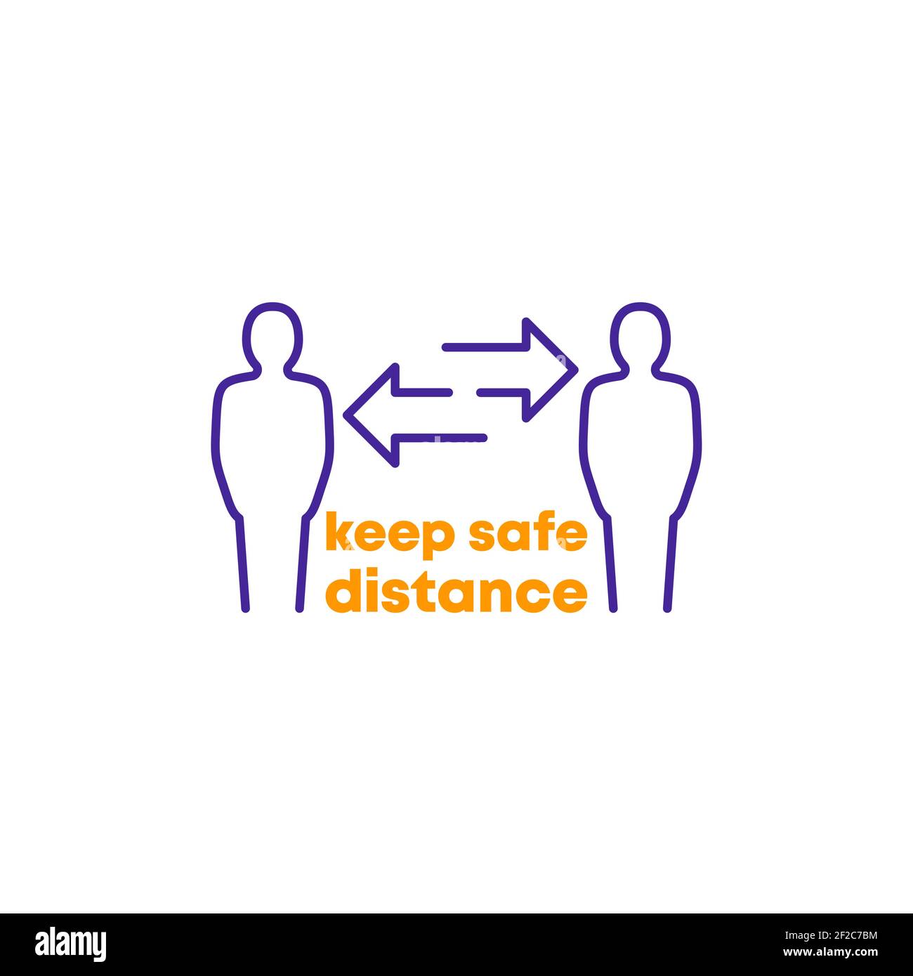 keep safe distance vector design Stock Vector Image & Art - Alamy