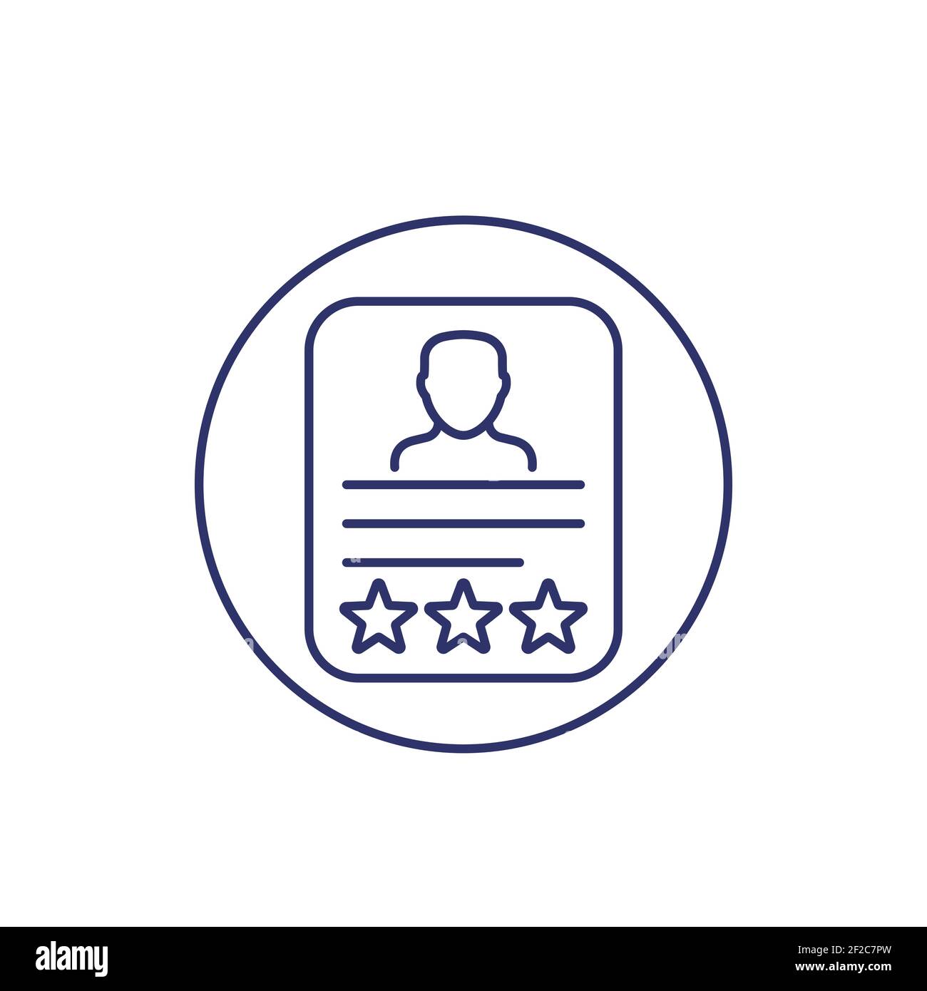 employee review line icon on white, vector Stock Vector Image & Art - Alamy