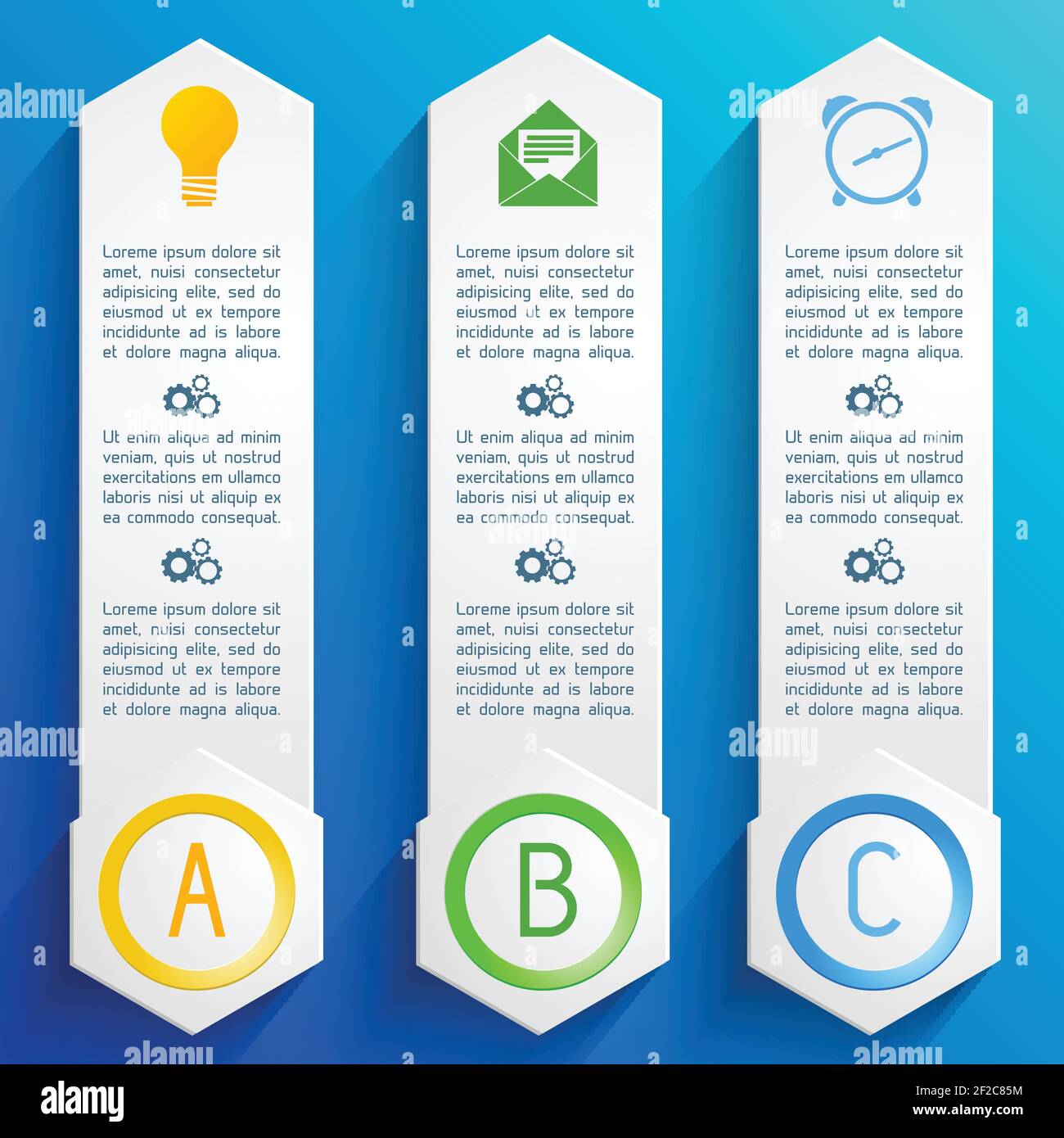 Vertical business web design banners set with text field isolated on ...