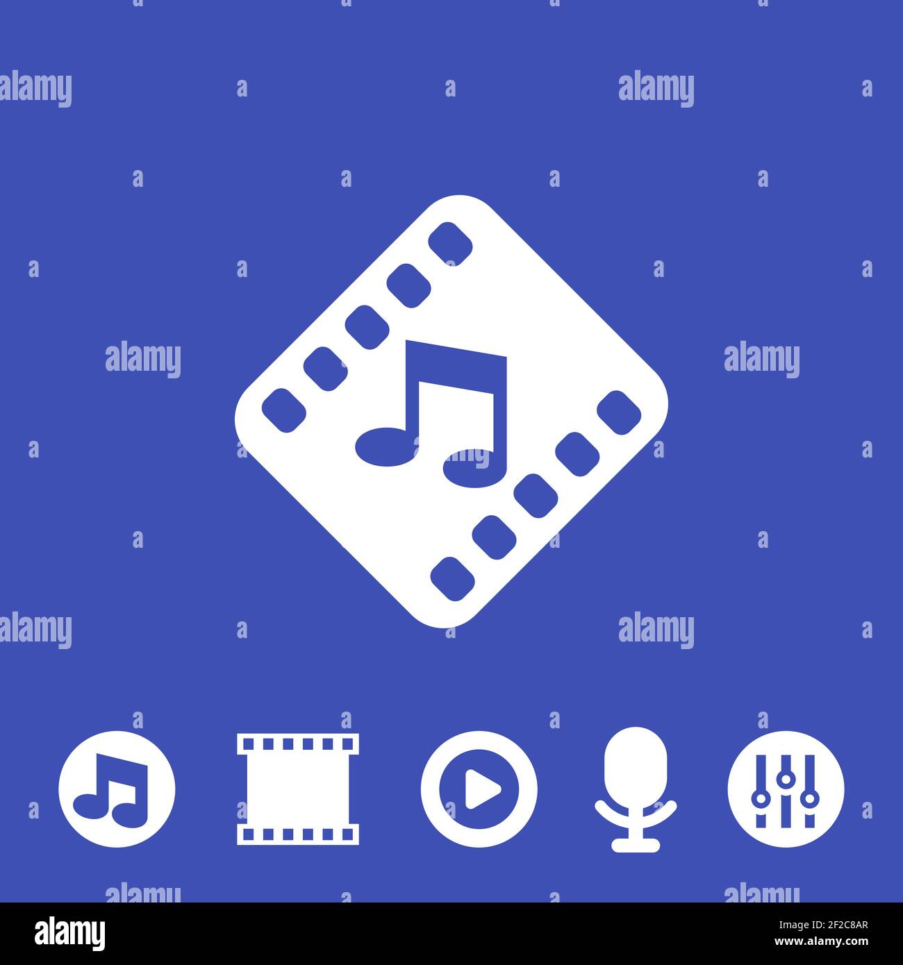 multimedia, video and music icons set Stock Vector Image & Art - Alamy