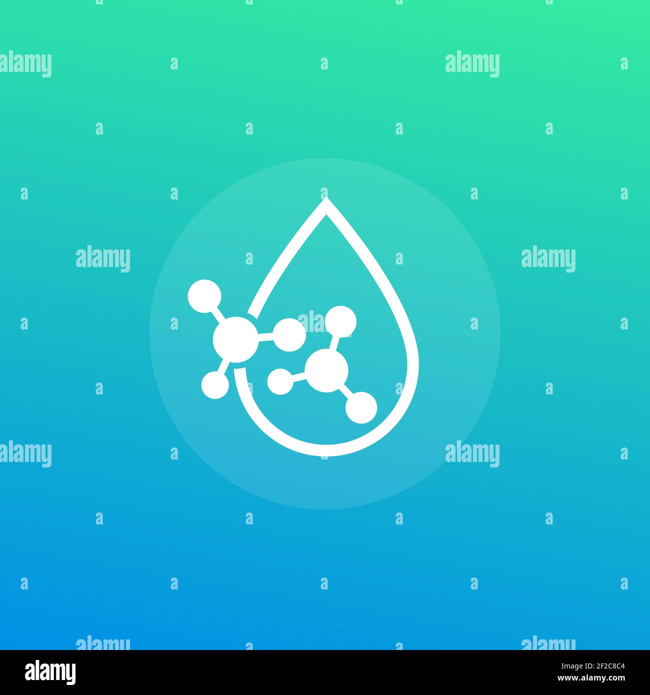 Acid drop icon with molecule, vector Stock Vector Image & Art - Alamy