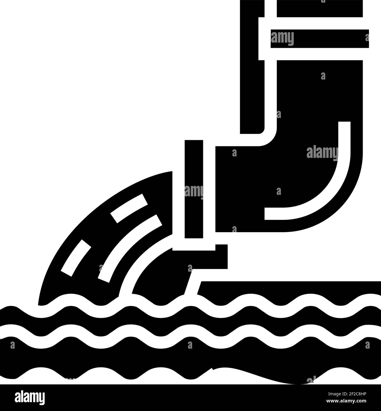 water flowing from drainage pipe glyph icon vector illustration Stock Vector Image & Art - Alamy