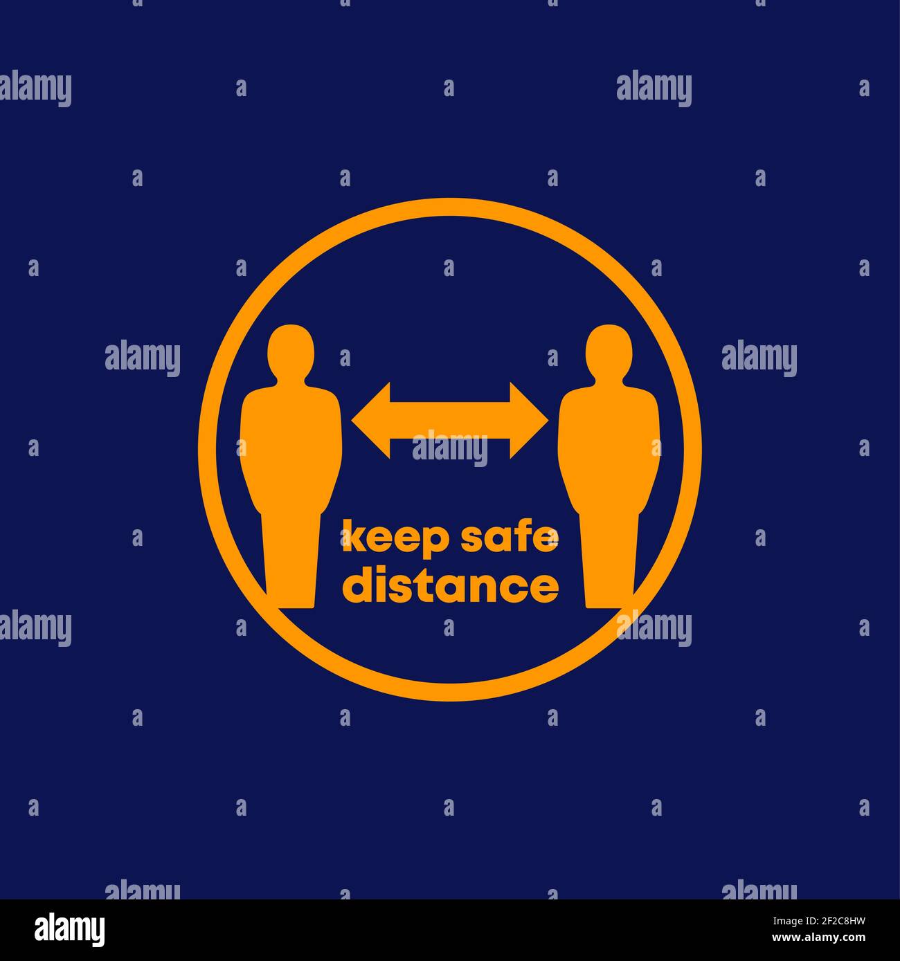 keep safe distance vector sign, icon Stock Vector Image & Art - Alamy