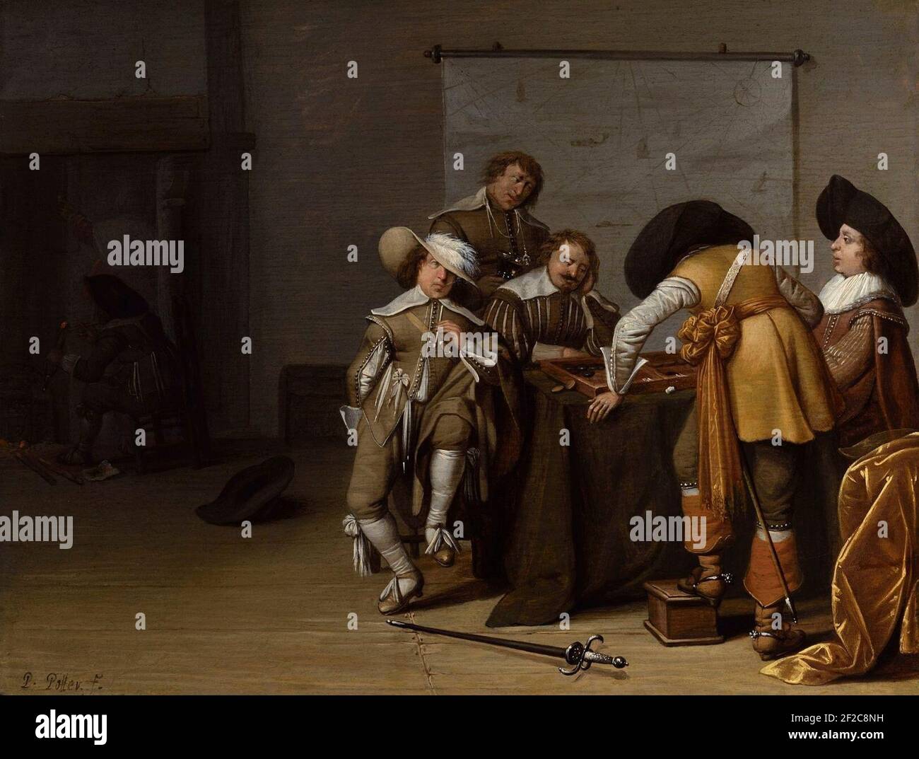 Pieter Symonsz. Potter - Guardroom Interior Stock Photo - Alamy