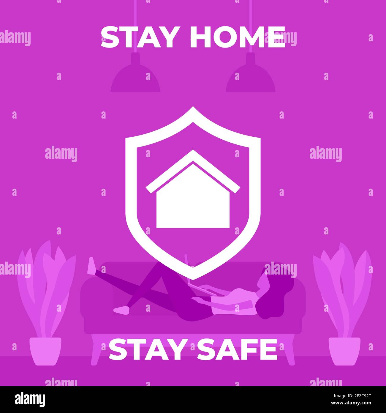 Stay home, stay safe poster design Stock Vector Image & Art - Alamy
