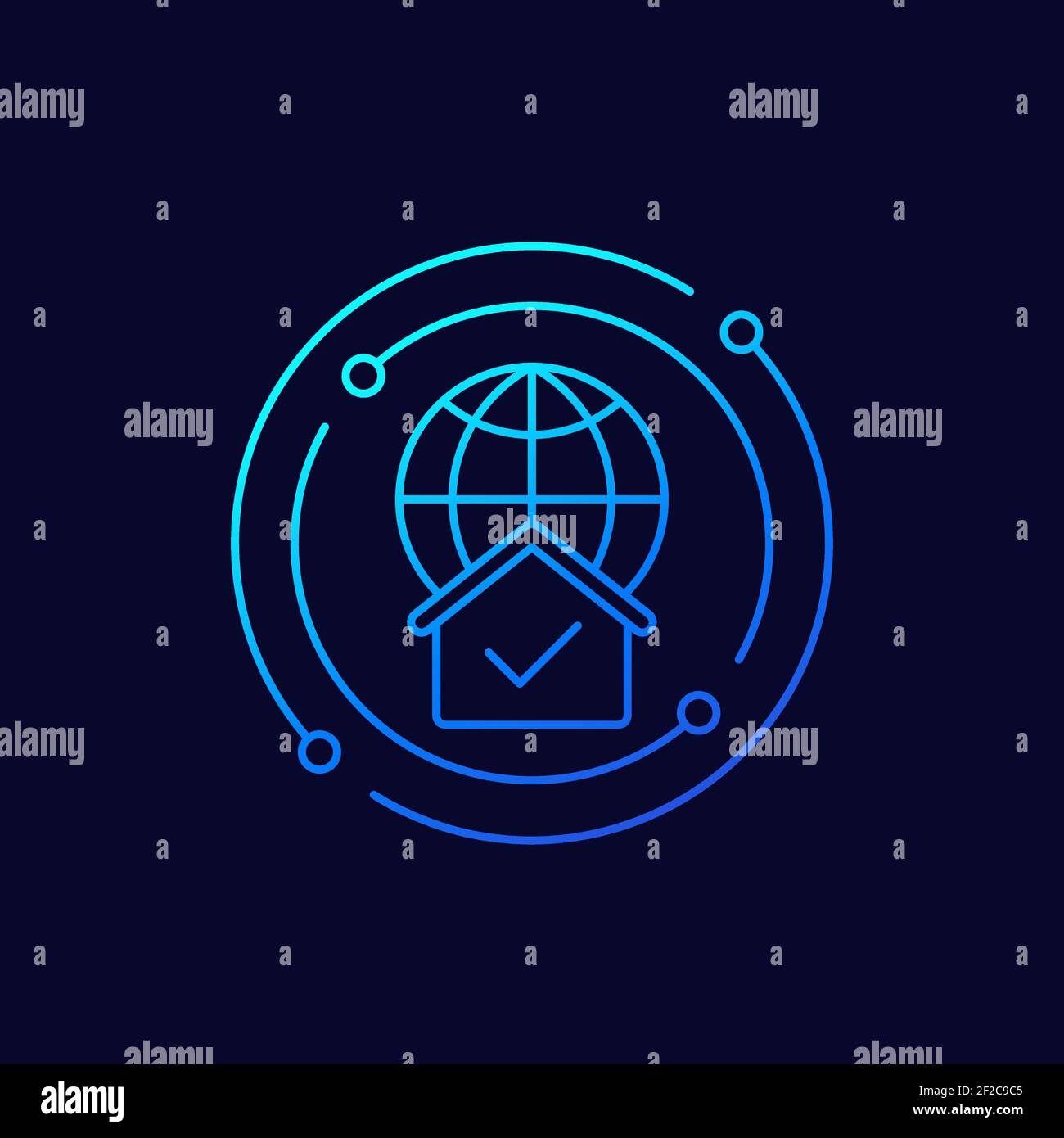 home network line icon, vector Stock Vector Image & Art - Alamy