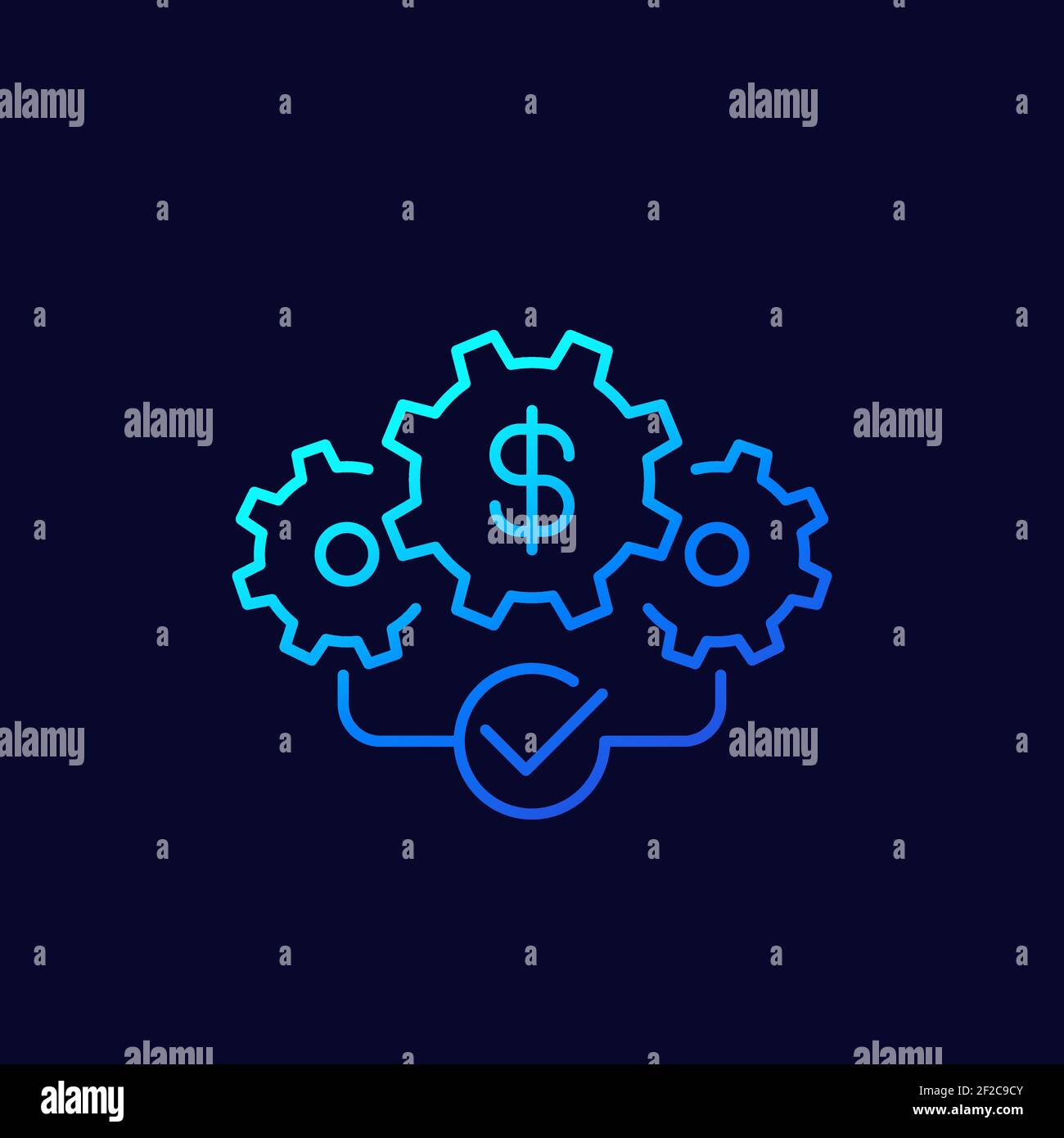 cost effective icon, linear vector Stock Vector Image & Art - Alamy