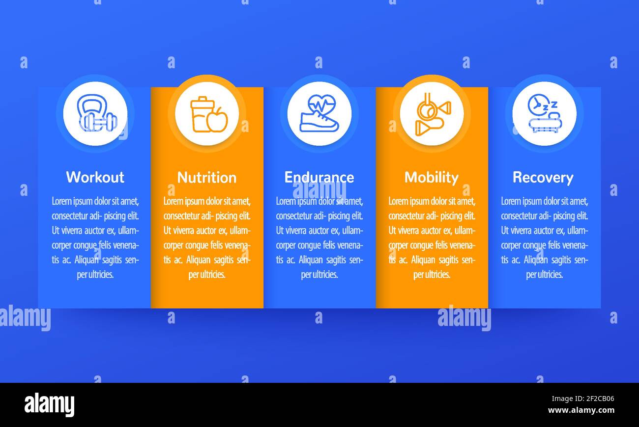 fitness infographics, banner design with icons Stock Vector Image & Art ...