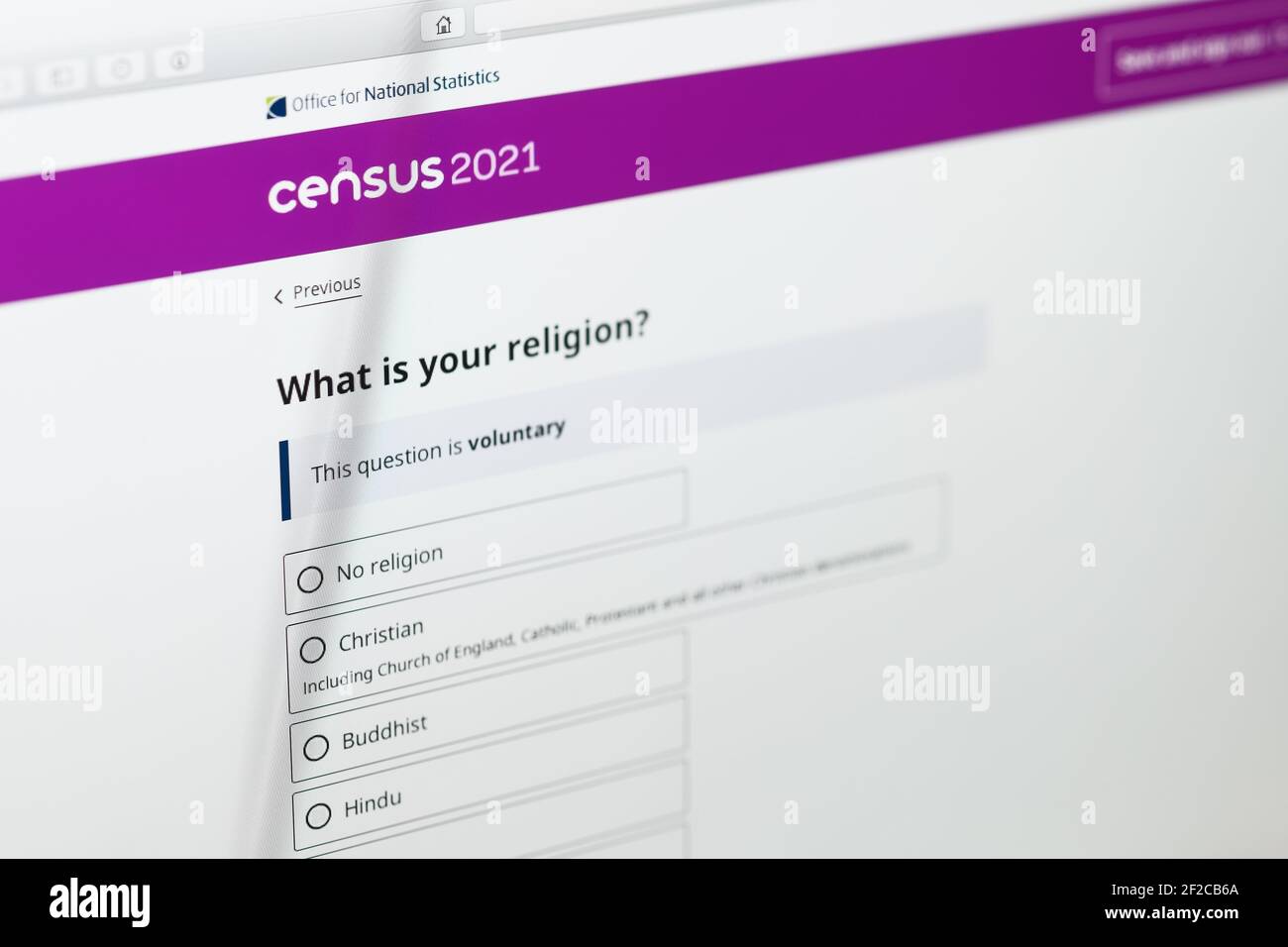 Census 2021 religion hi-res stock photography and images - Alamy