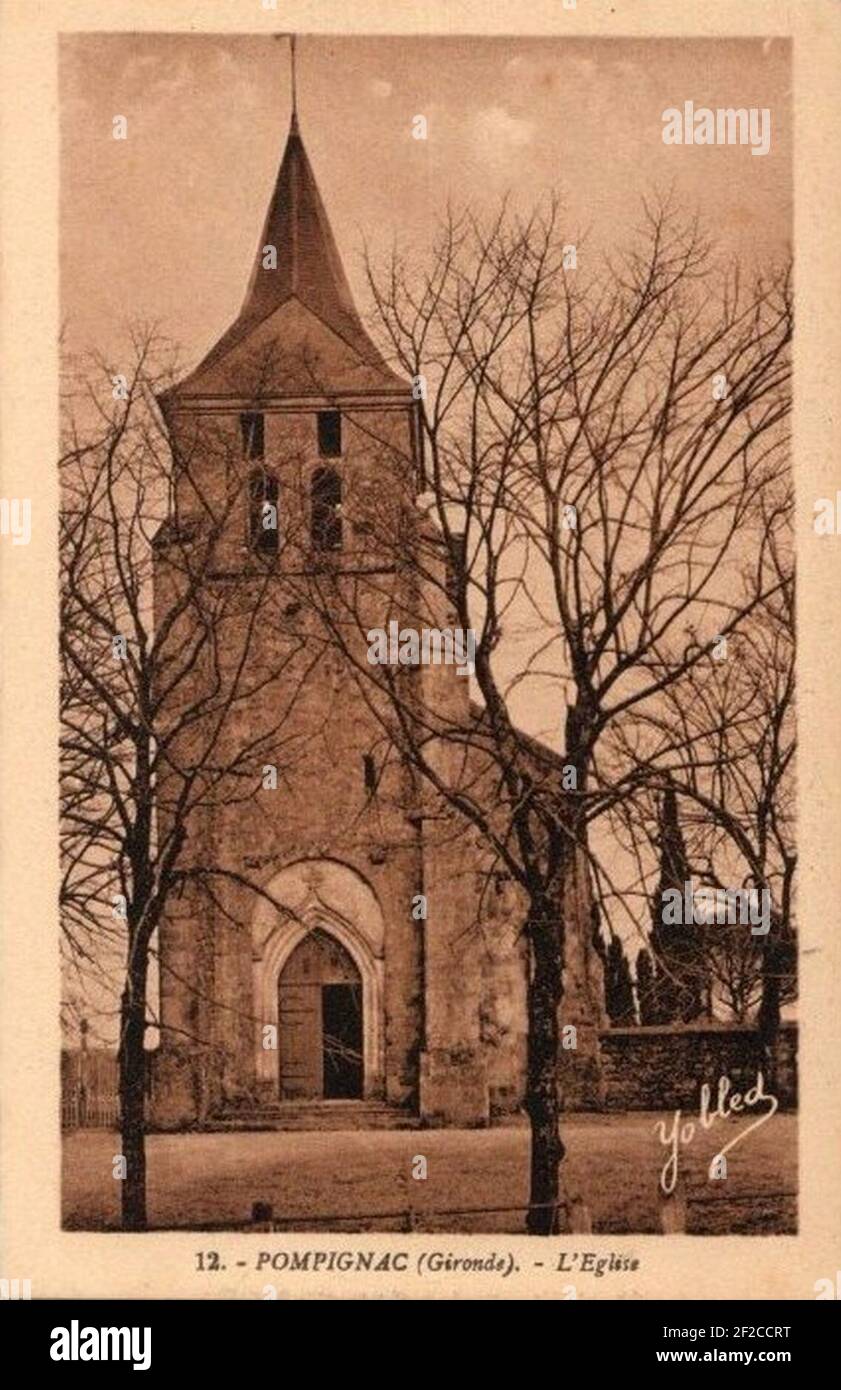 Pompignac - église 1 Stock Photo - Alamy