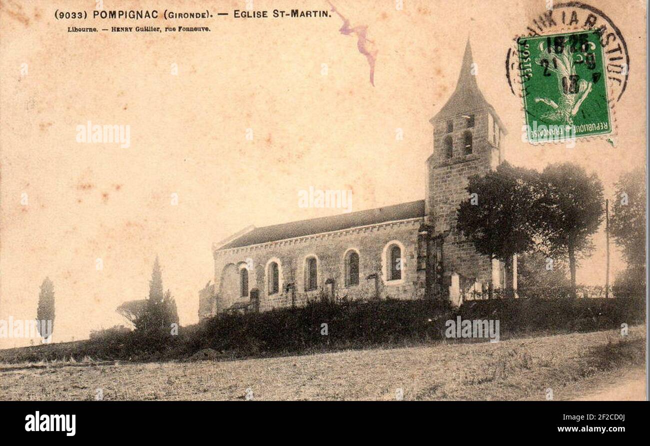 Pompignac - église 2 Stock Photo - Alamy