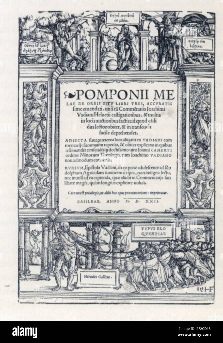 Pomponius Mela De orbis Basel 1519 (Isny Stock Photo - Alamy