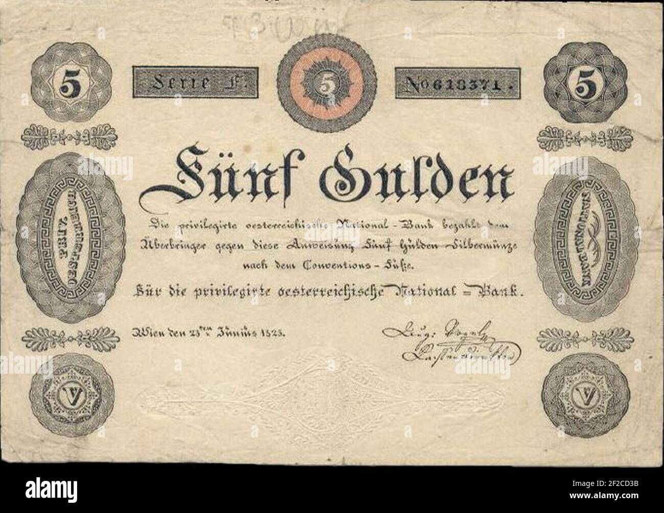 PONB 5 Gulden 1825 obverse Stock Photo - Alamy