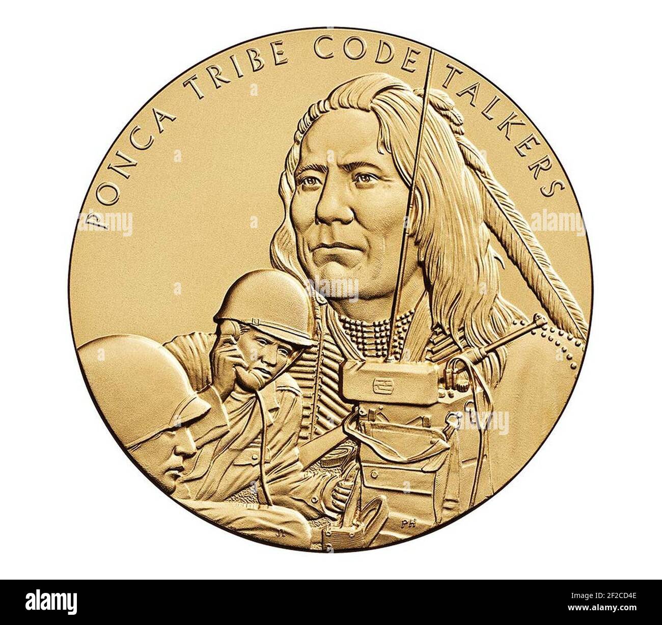 Ponca Tribe Congressional Gold Medal (front Stock Photo - Alamy