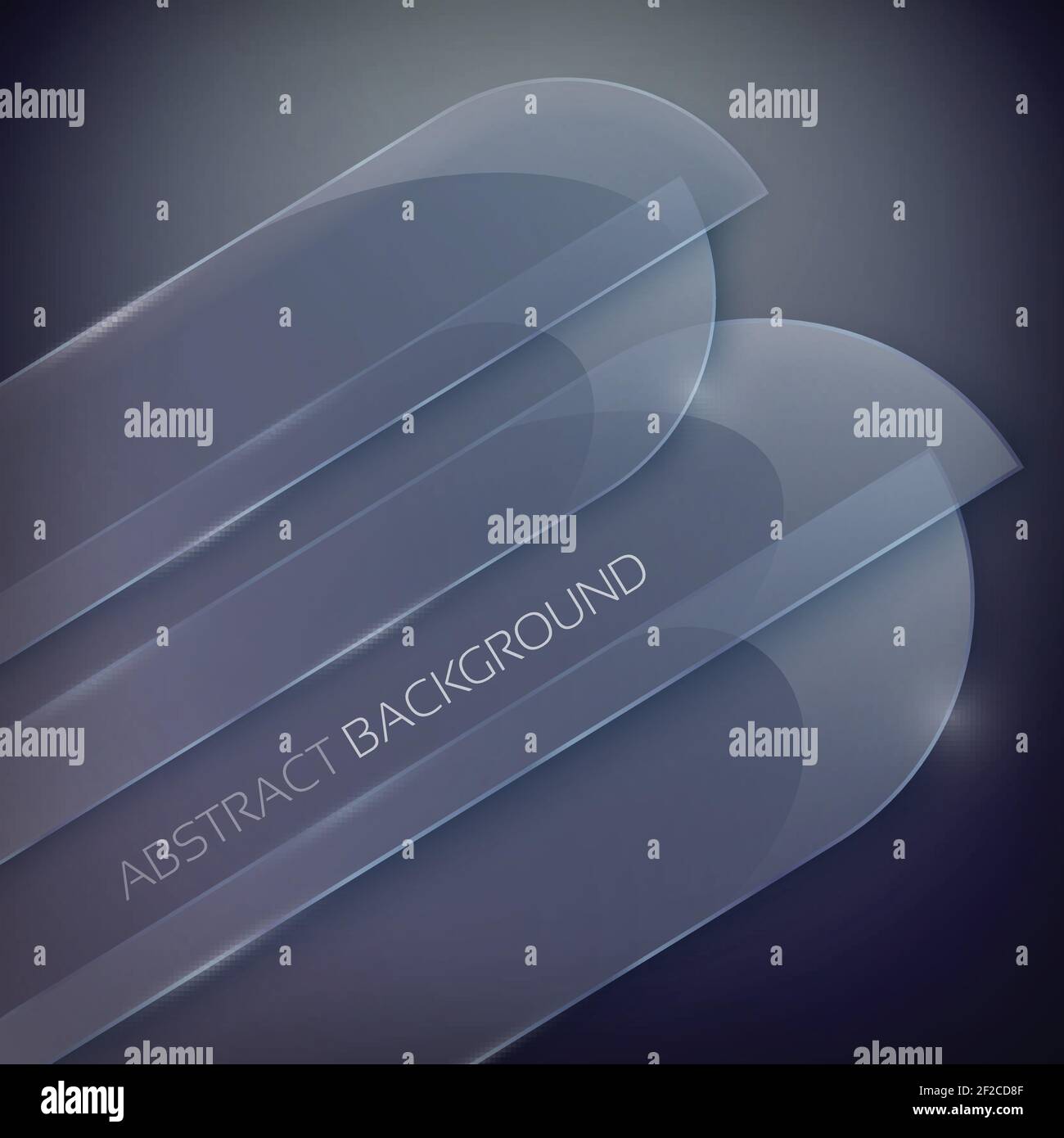 Abstract web design concept with blank glass banners on dark background ...