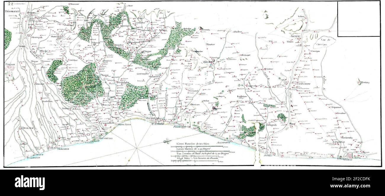 Pondicherry regional map Stock Photo - Alamy