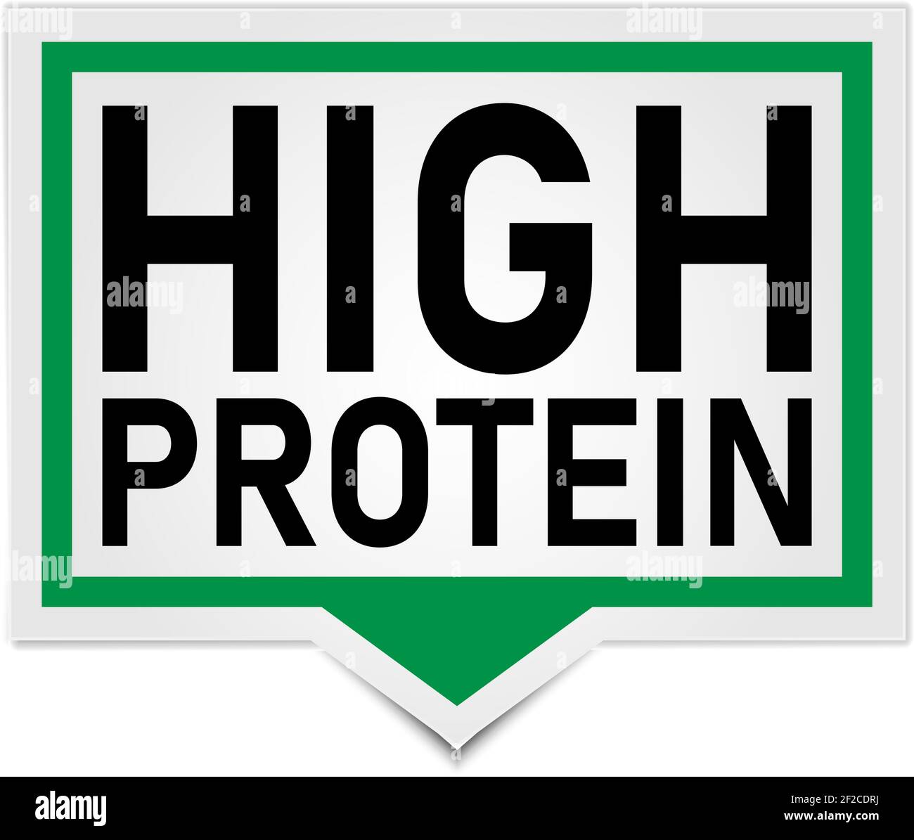 high protein sign with color label speech bubble vector icon sign ...