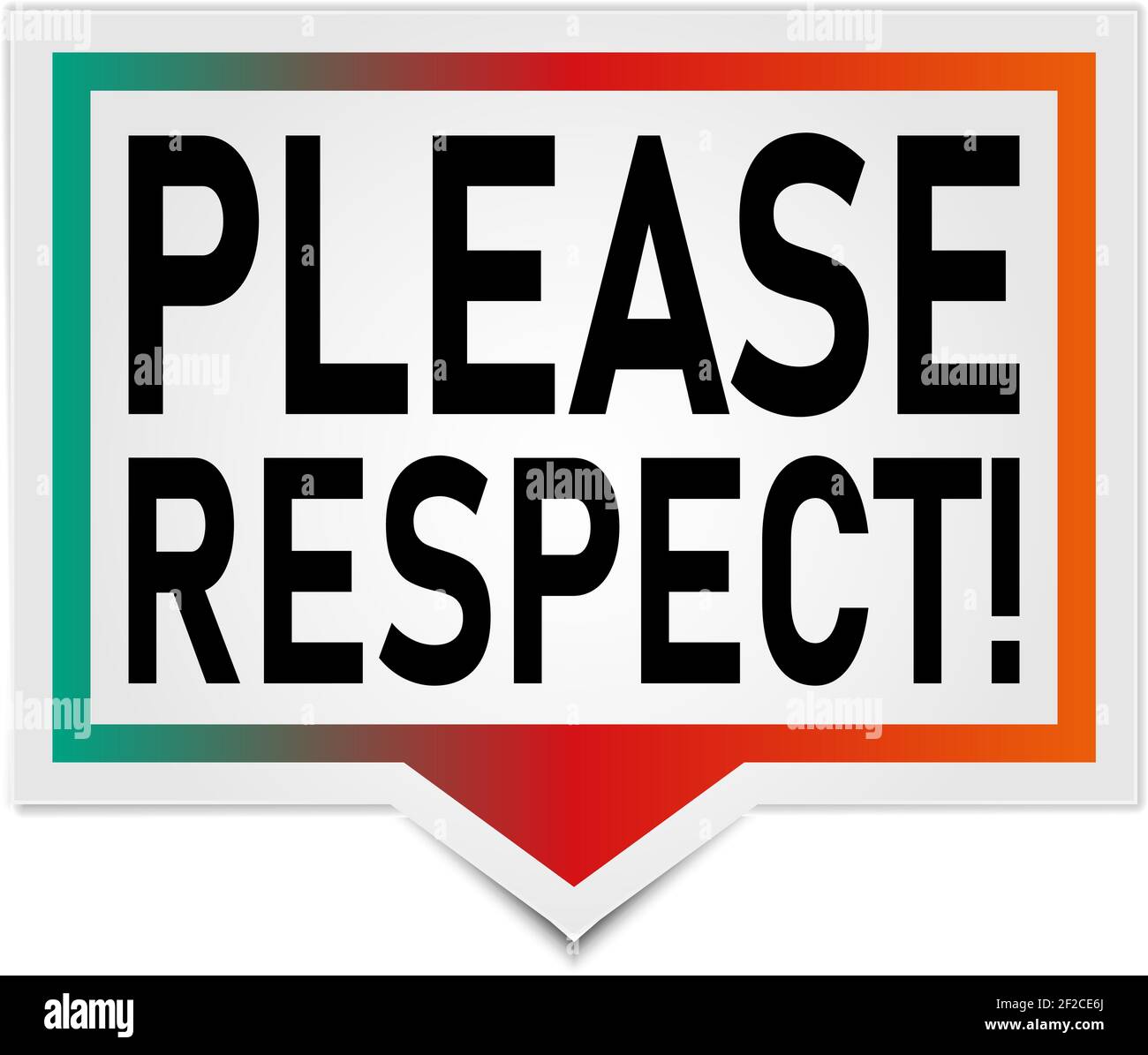 PLEASE RESPECT. colorful concept word typography banner Stock Vector ...