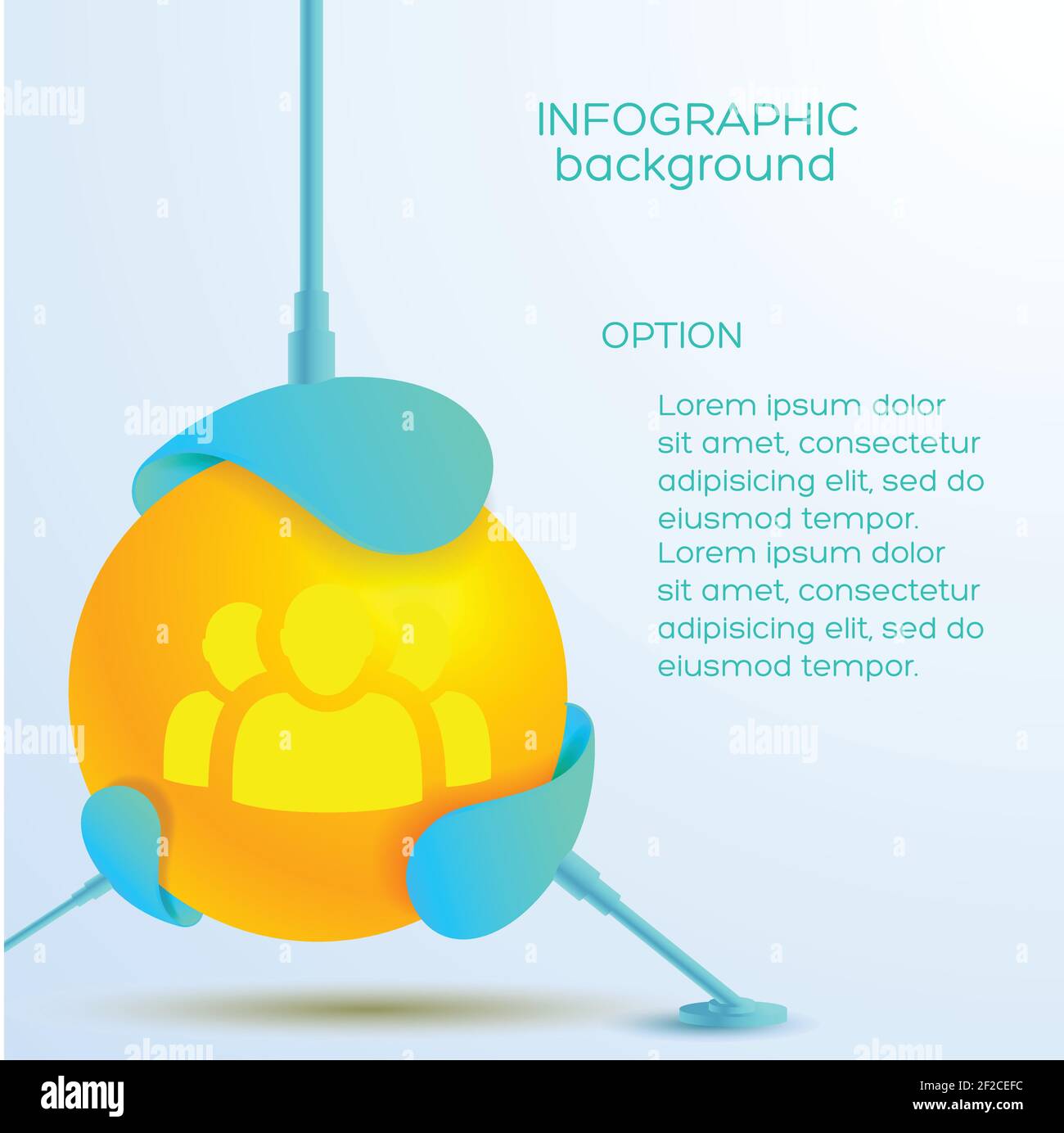 Infographic abstract design concept with orange ball text and team icon ...