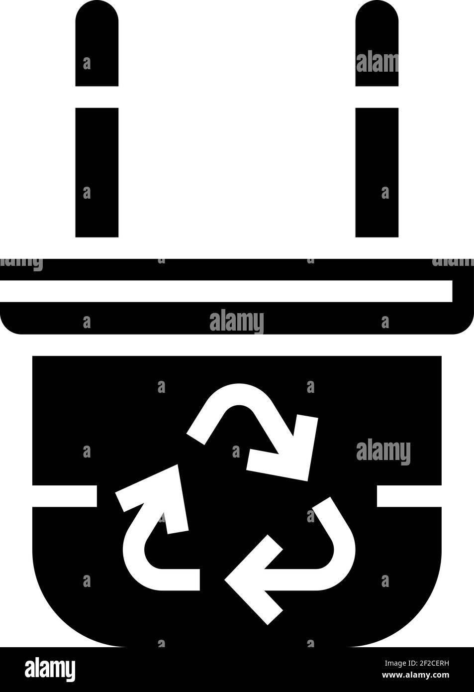 recycling electrical plug glyph icon vector illustration Stock Vector ...