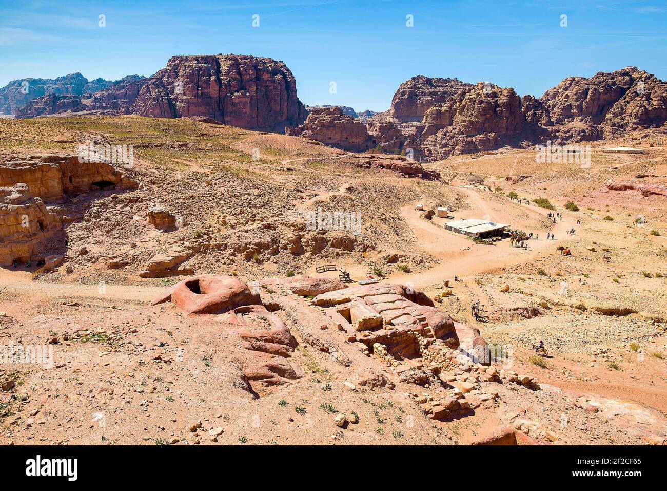 Landscape of Petra Valley, the capital city of the Nabataeans, Petra ...