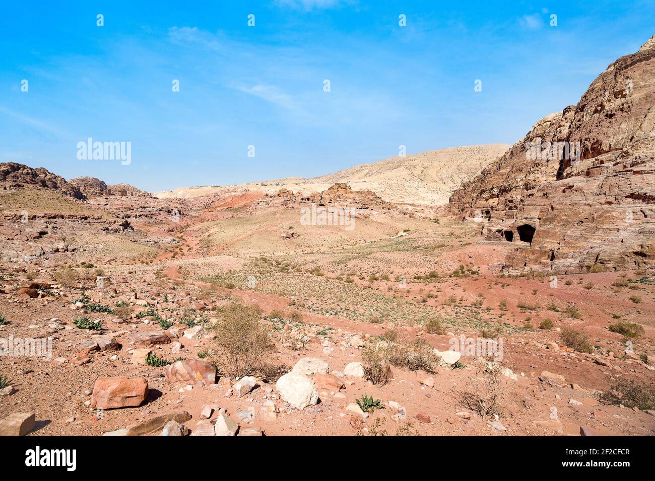 Landscape of Petra Valley, the capital city of the Nabataeans, Petra ...