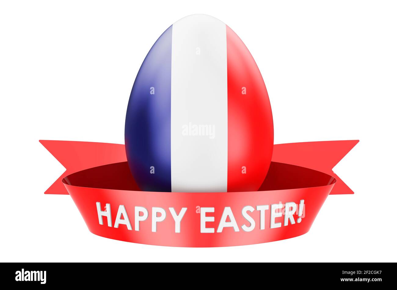 Easter egg with French flag. Happy Easter in France concept, 3D ...