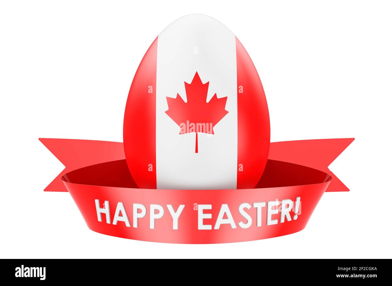 Easter egg with Canadian flag. Happy Easter in Canada concept, 3D ...