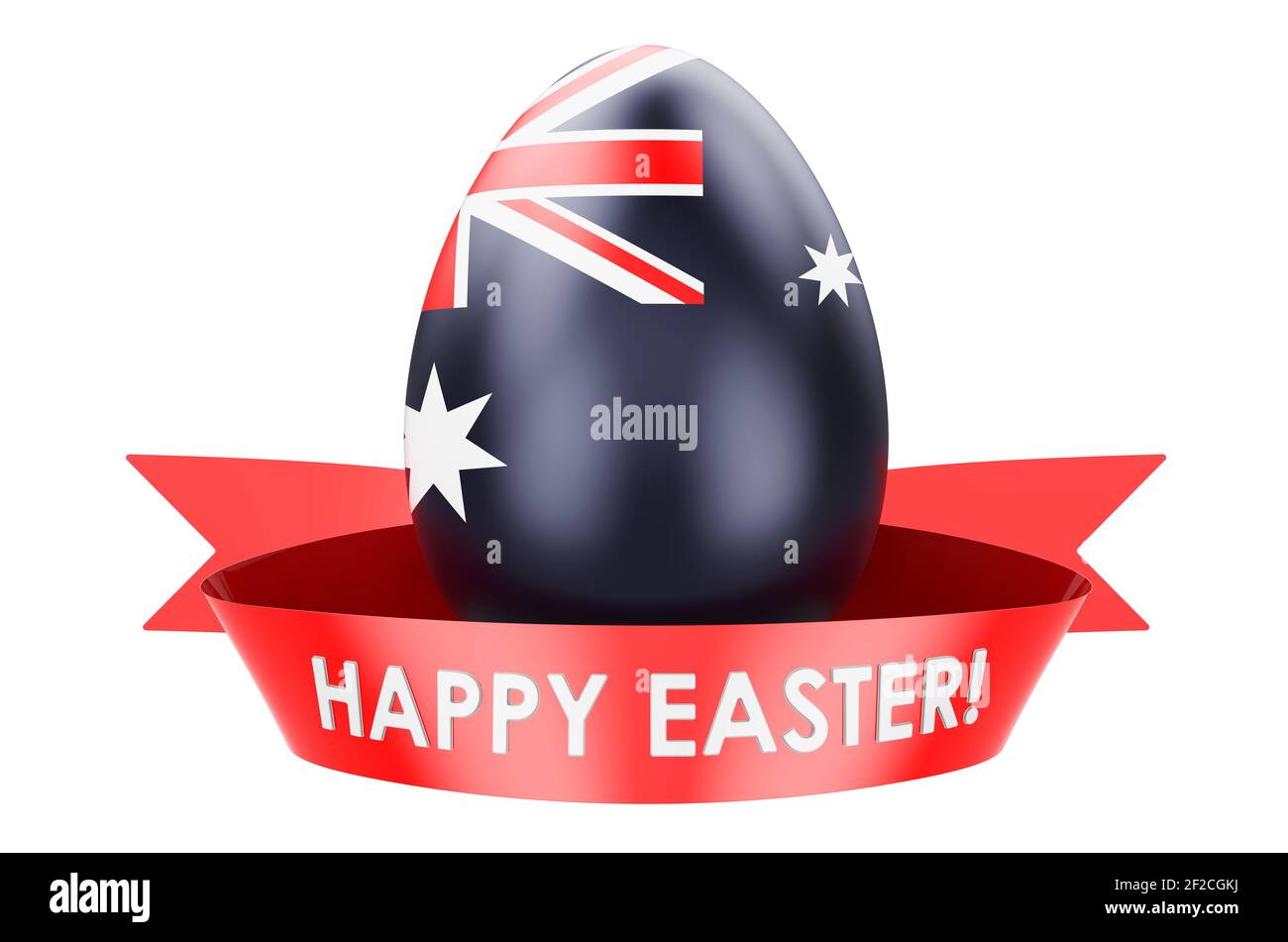 Easter egg with Australian flag. Happy Easter in Australia concept, 3D ...