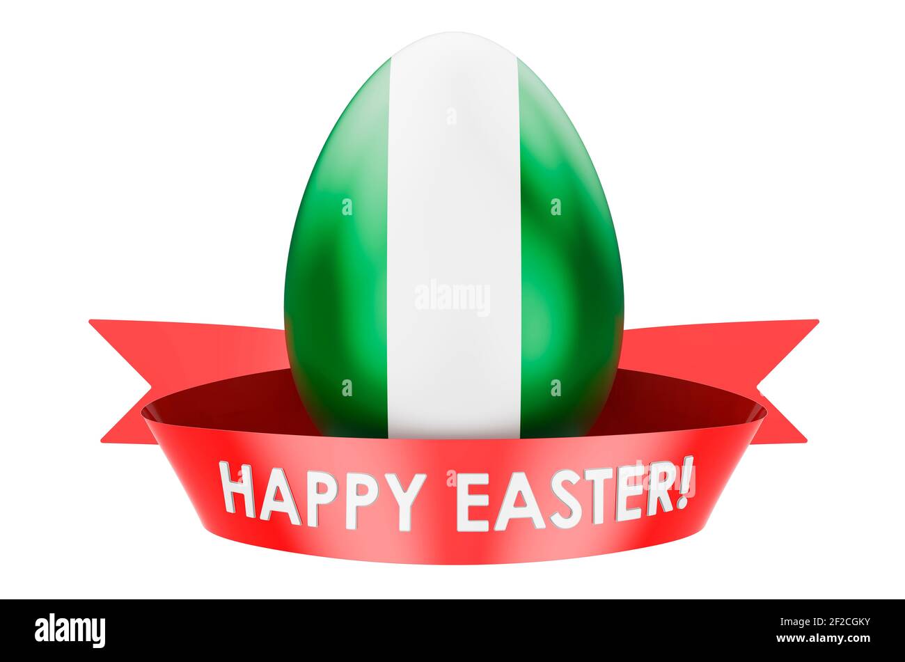 Easter egg with Nigerian flag. Happy Easter in Nigeria concept, 3D ...