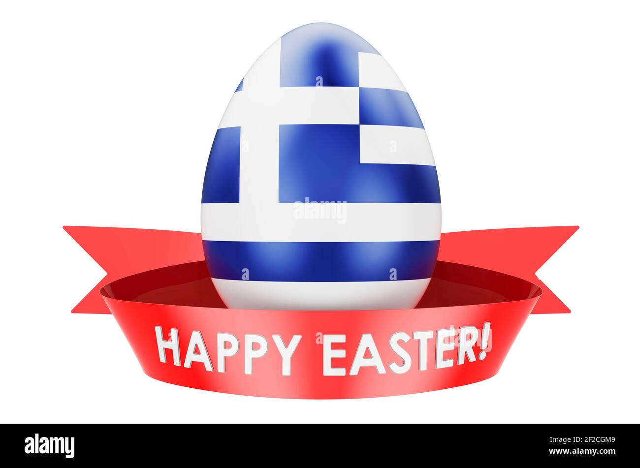 Easter egg with Greek flag. Happy Easter in Greece concept, 3D ...