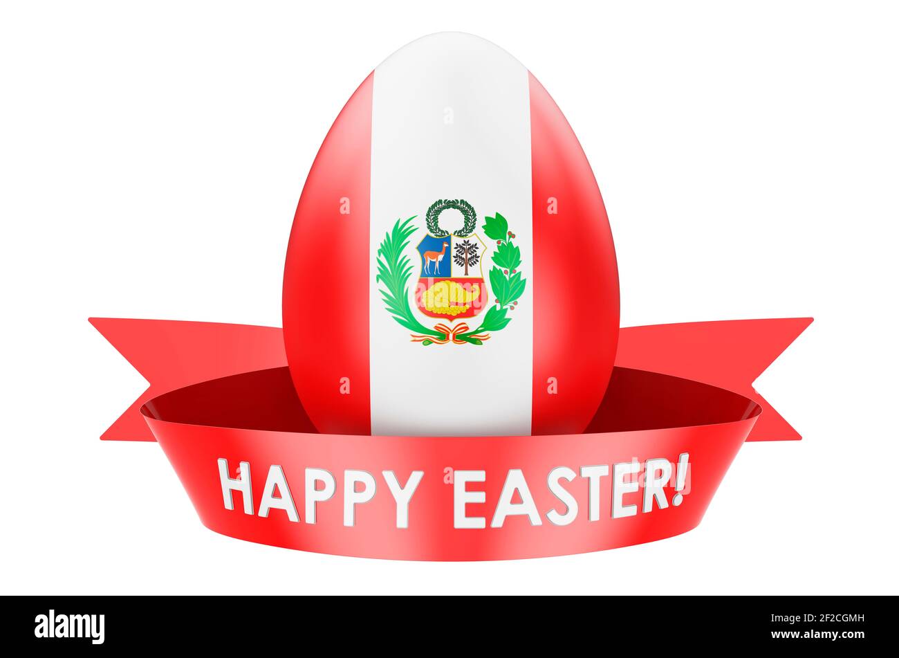 Easter egg with Peruvian flag. Happy Easter in Peru concept, 3D ...