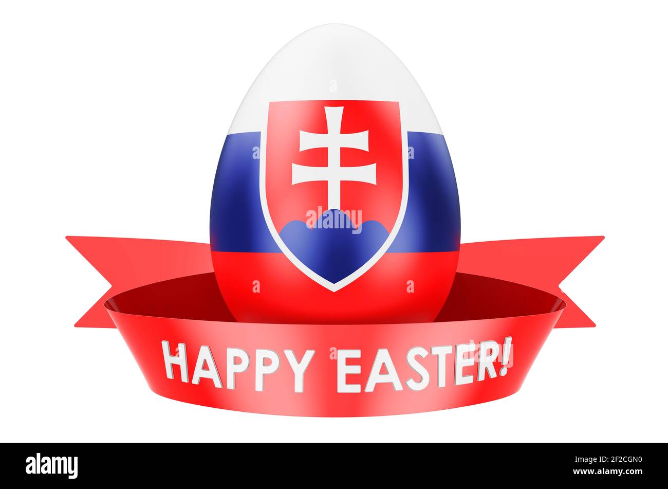 Easter egg with Slovak flag. Happy Easter in Slovakia concept, 3D ...