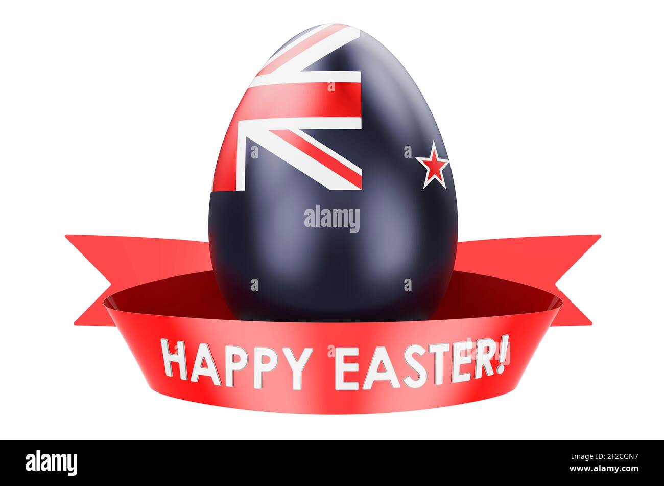 Easter egg with New Zealand flag. Happy Easter in New Zealand concept ...