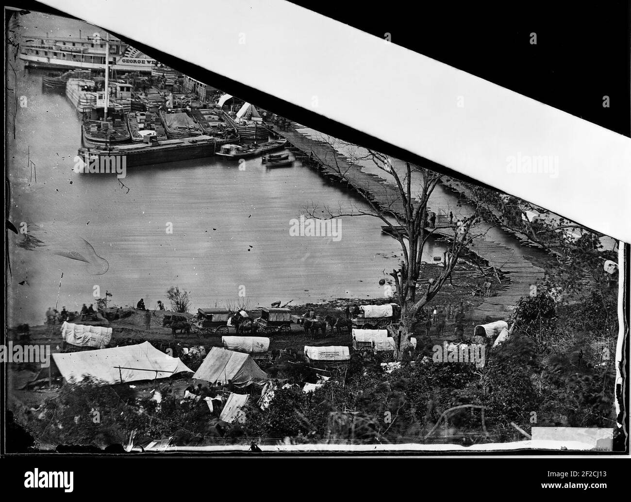 Pontoon Bridge. Magazine Wharf. City Point, Va (4227876043 Stock Photo ...