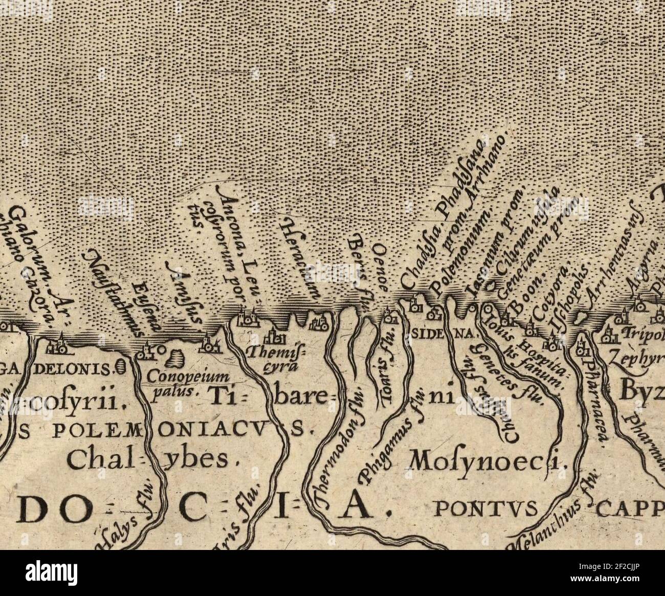 Pontus Euxinus, 1590 (cropped Stock Photo - Alamy