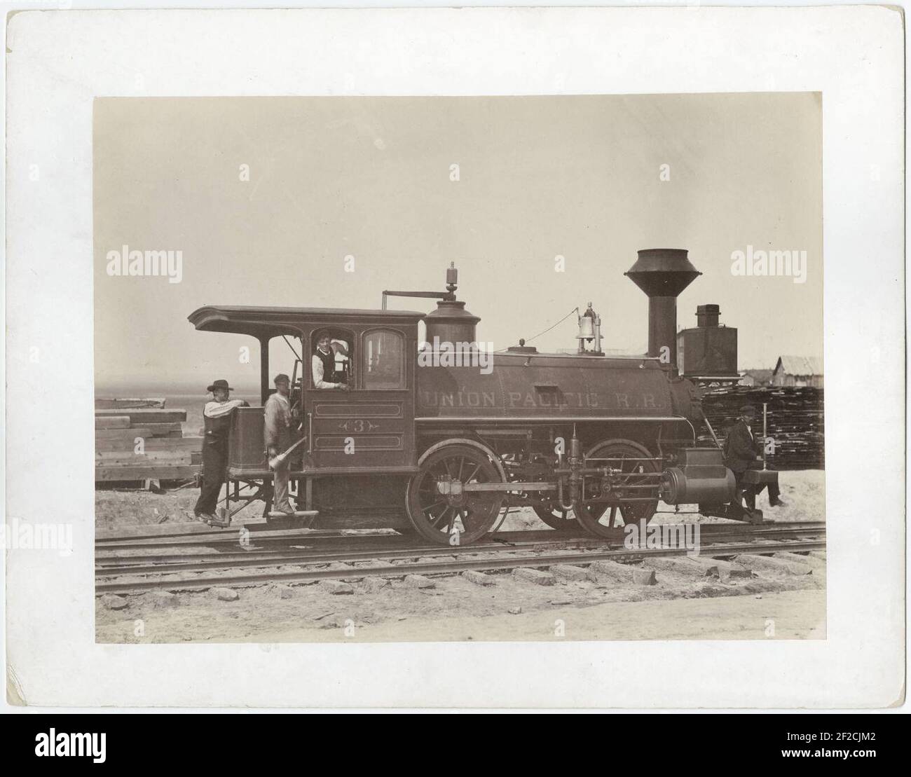 Pony engine Union Pacific Railroad by Andrew J Russell Stock Photo - Alamy