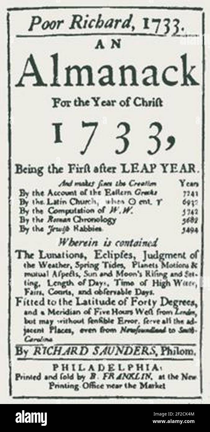 Poor richard hi-res stock photography and images - Alamy