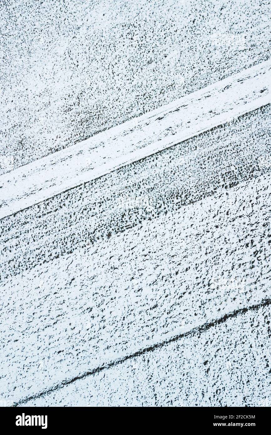 Winter with snow on a agricultural piece of land. The snow makes ...