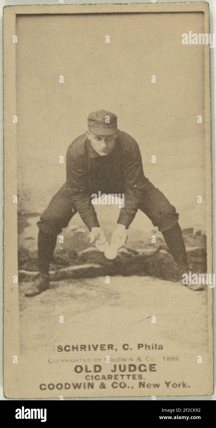 Pop Schriver, Philadelphia Quakers, baseball card portrait Stock Photo ...