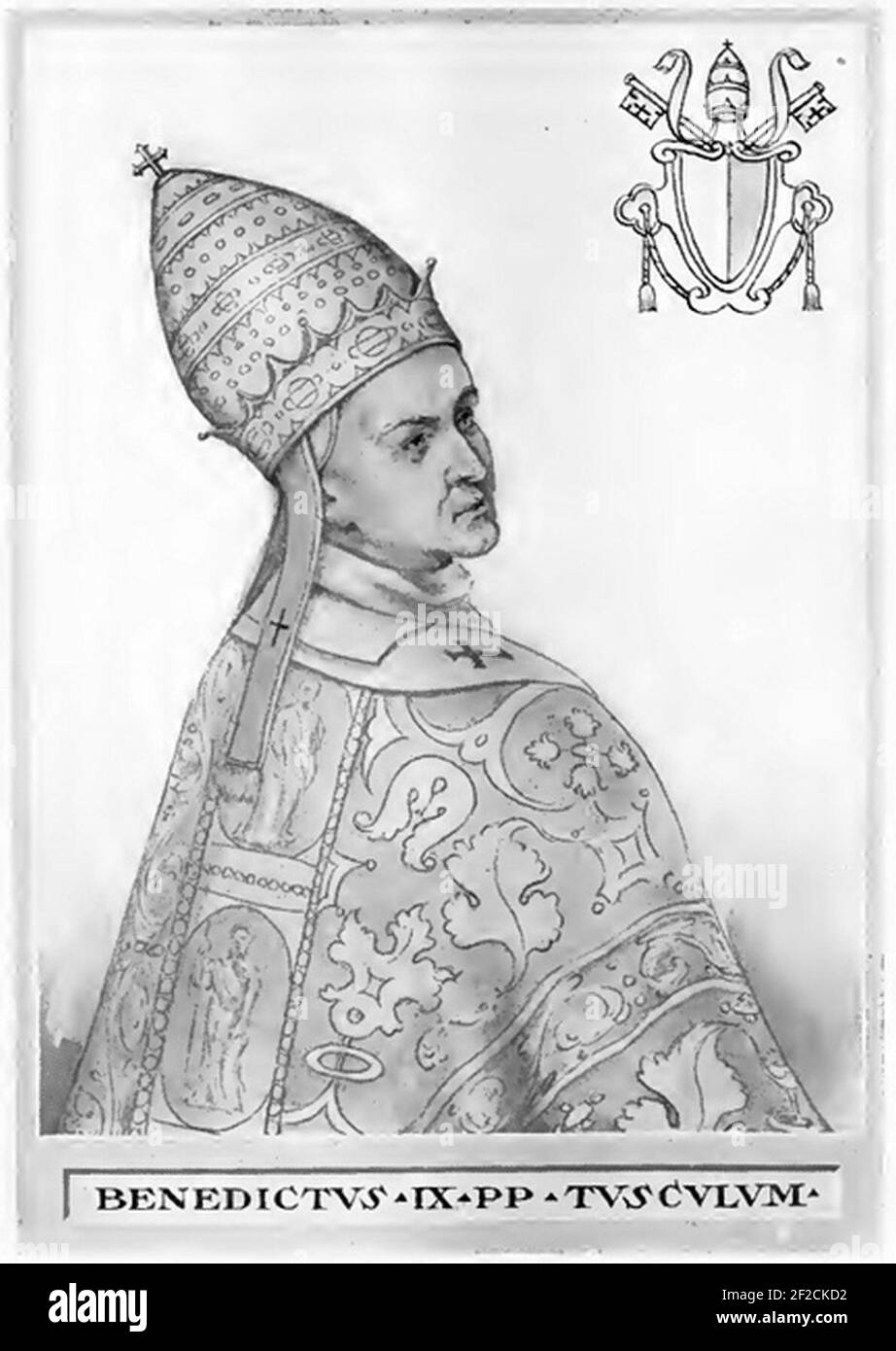 Pope Benedict IX Illustration Stock Photo - Alamy