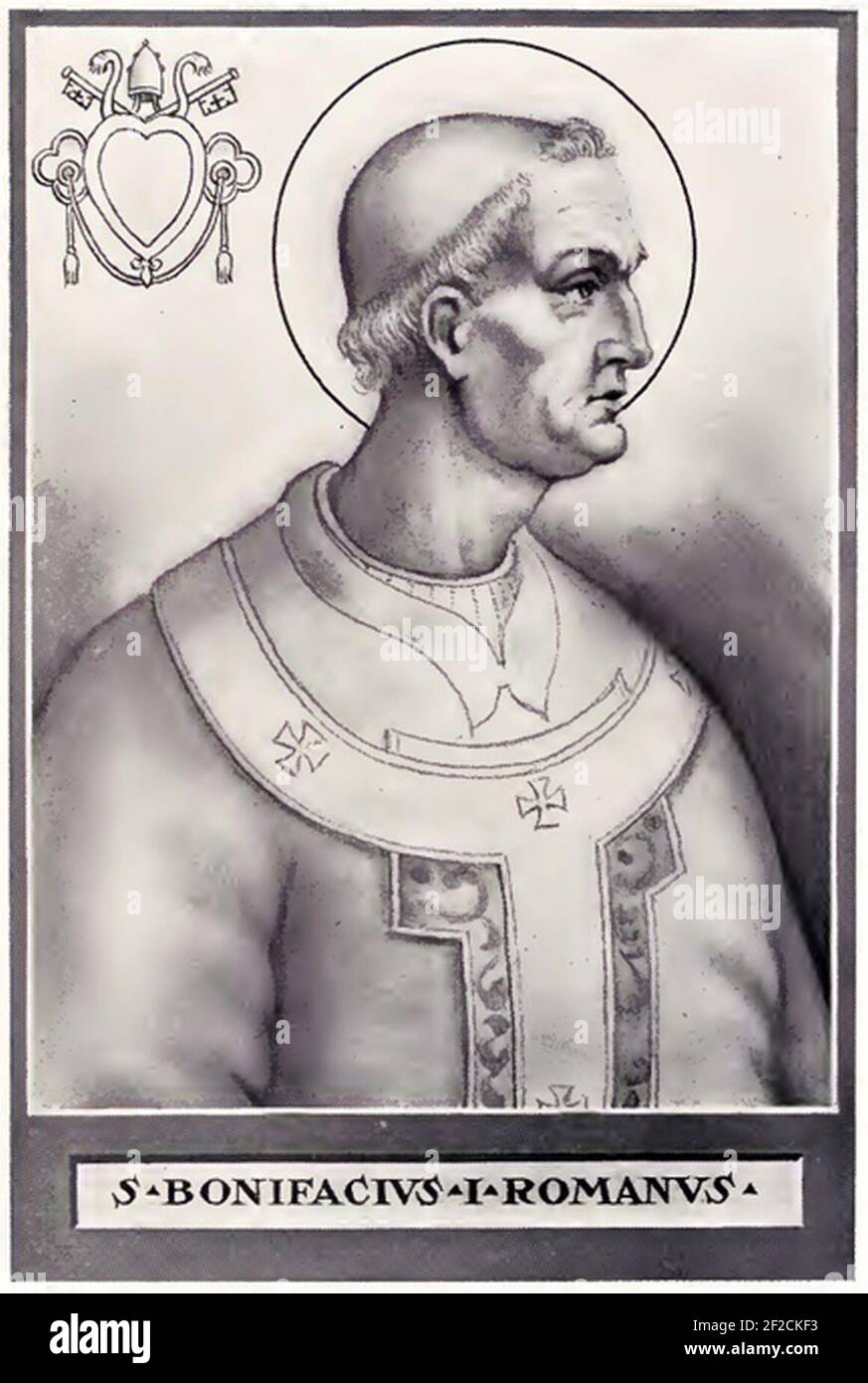Pope Boniface I Illustration Stock Photo - Alamy