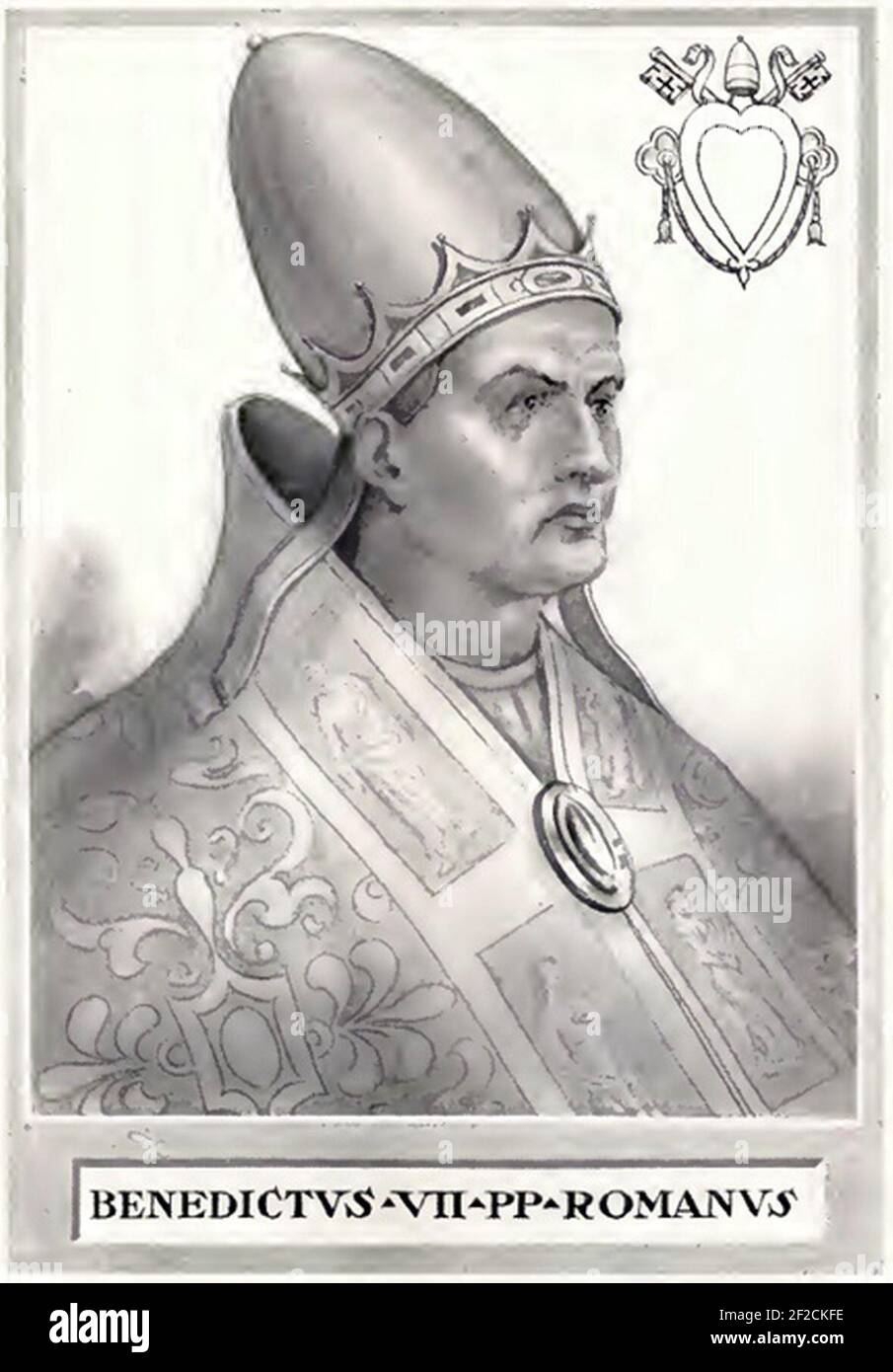 Pope Benedict VII Illustration Stock Photo - Alamy