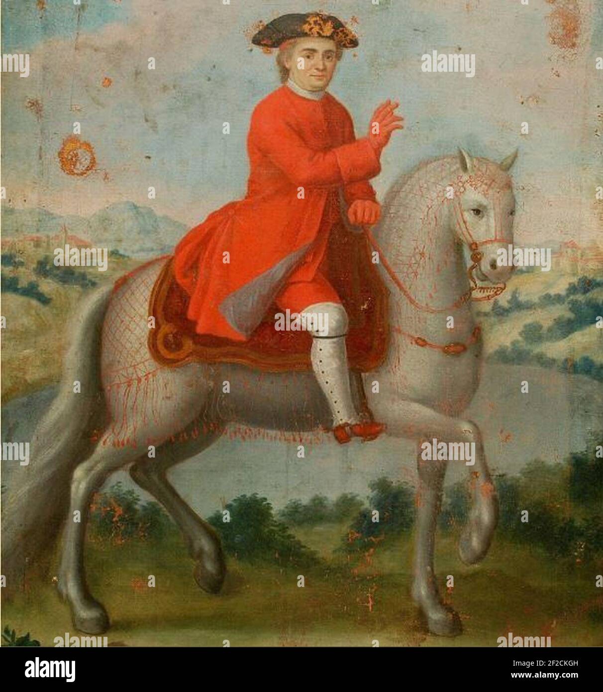 Pope Clement XIV riding a horse Stock Photo - Alamy