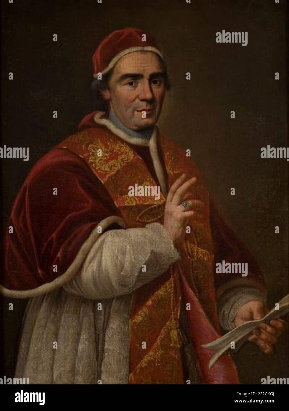 Pope Clement XIV portrait in Rimini Stock Photo - Alamy