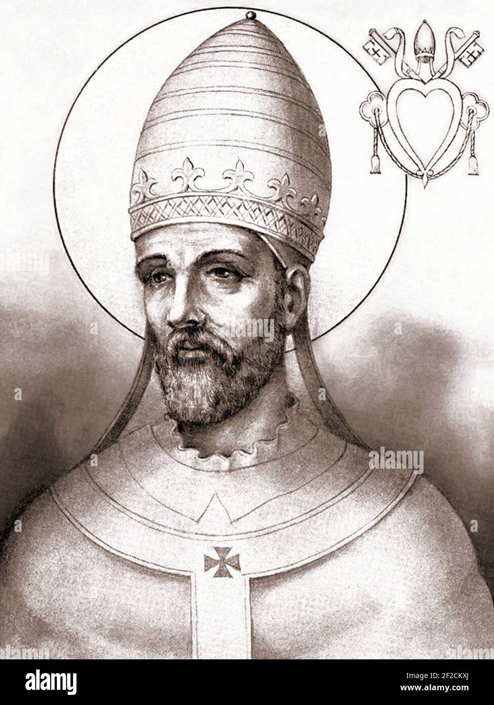 Pope Martin I Illustration (no border Stock Photo - Alamy