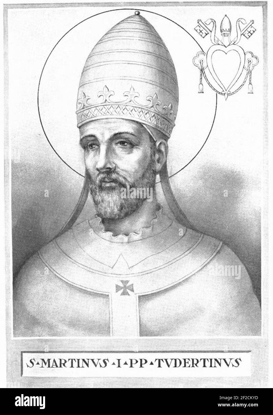 Pope Martin I Illustration Stock Photo - Alamy